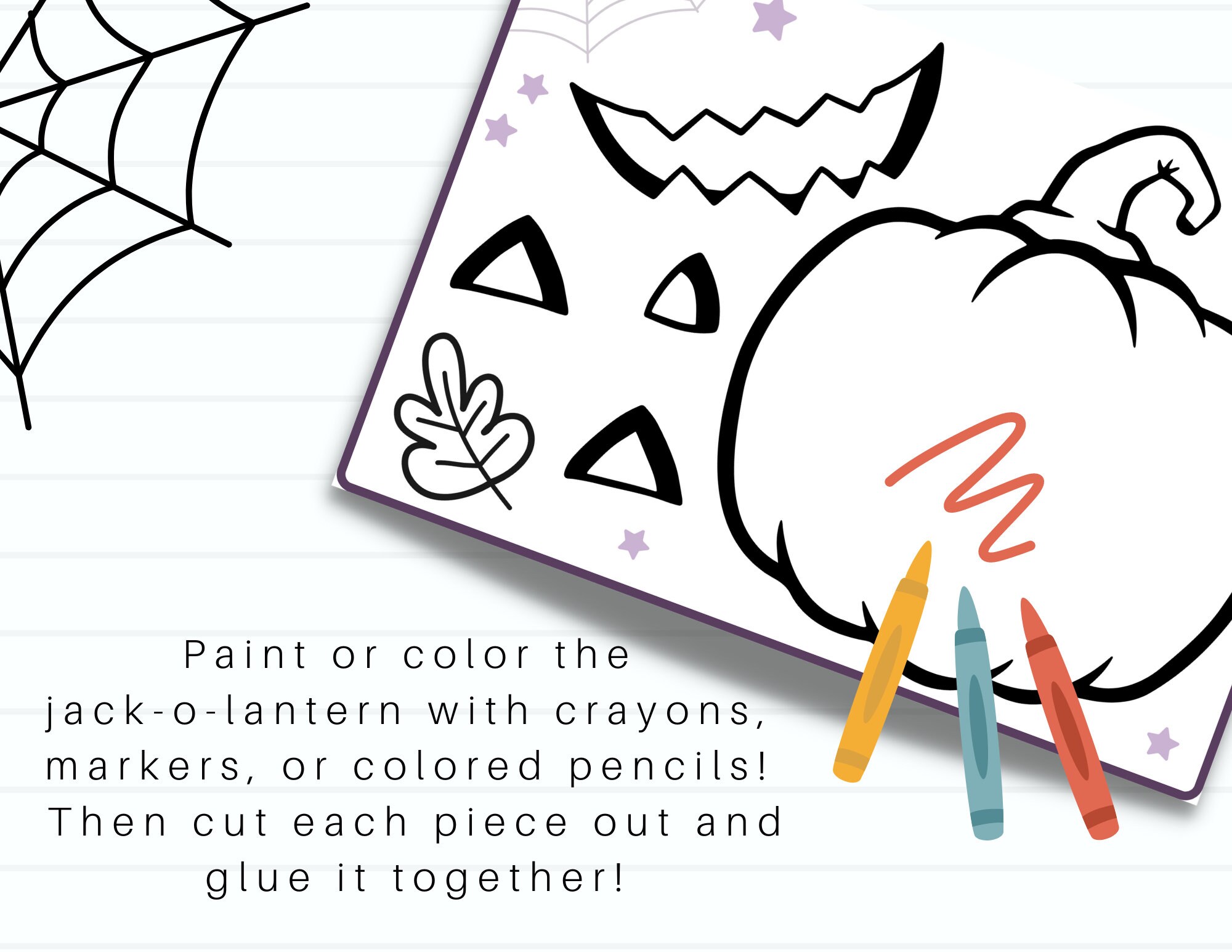 Jack-o-lantern Printable Craft Halloween Craft Toddler Halloween ...