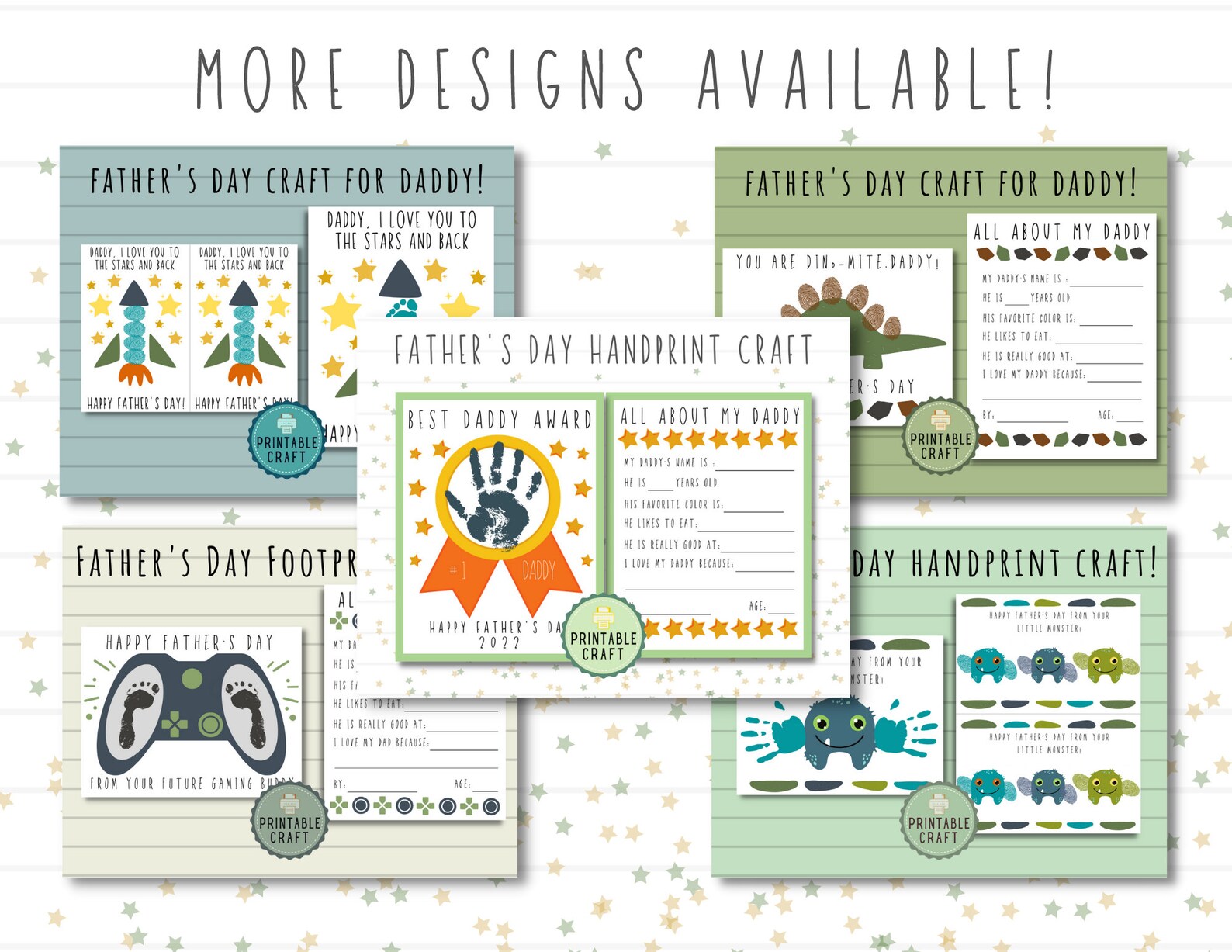 Father's Day Craft for Grandpa Handprint Craft Toddler Father's Day ...