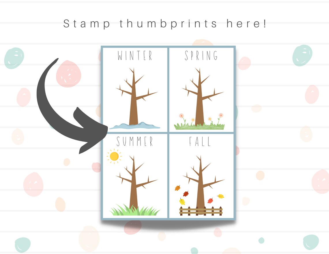 Fall Handprint Craft Four Seasons Craft Toddler Fall Art - Etsy