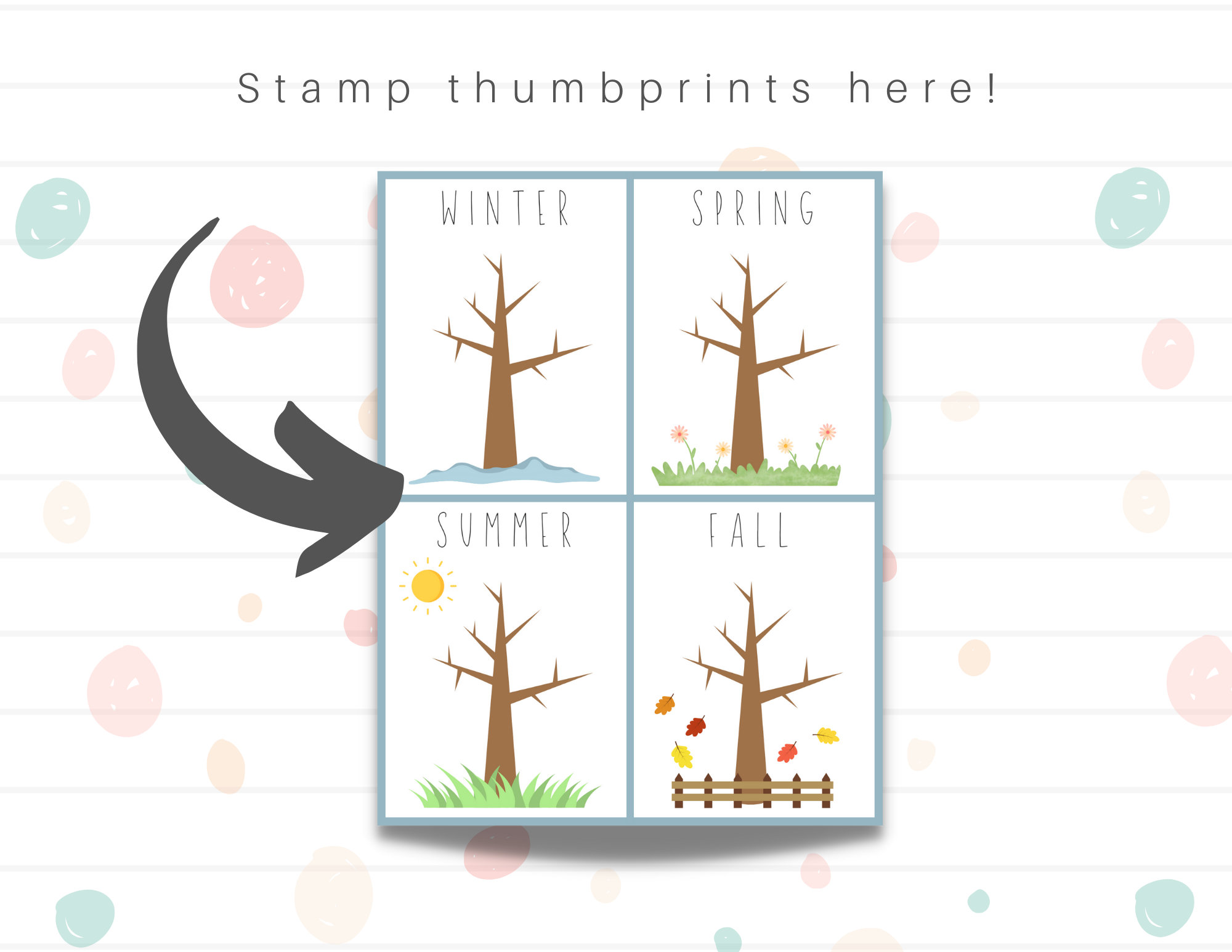 Fall Handprint Craft Four Seasons Craft Toddler Fall Art - Etsy