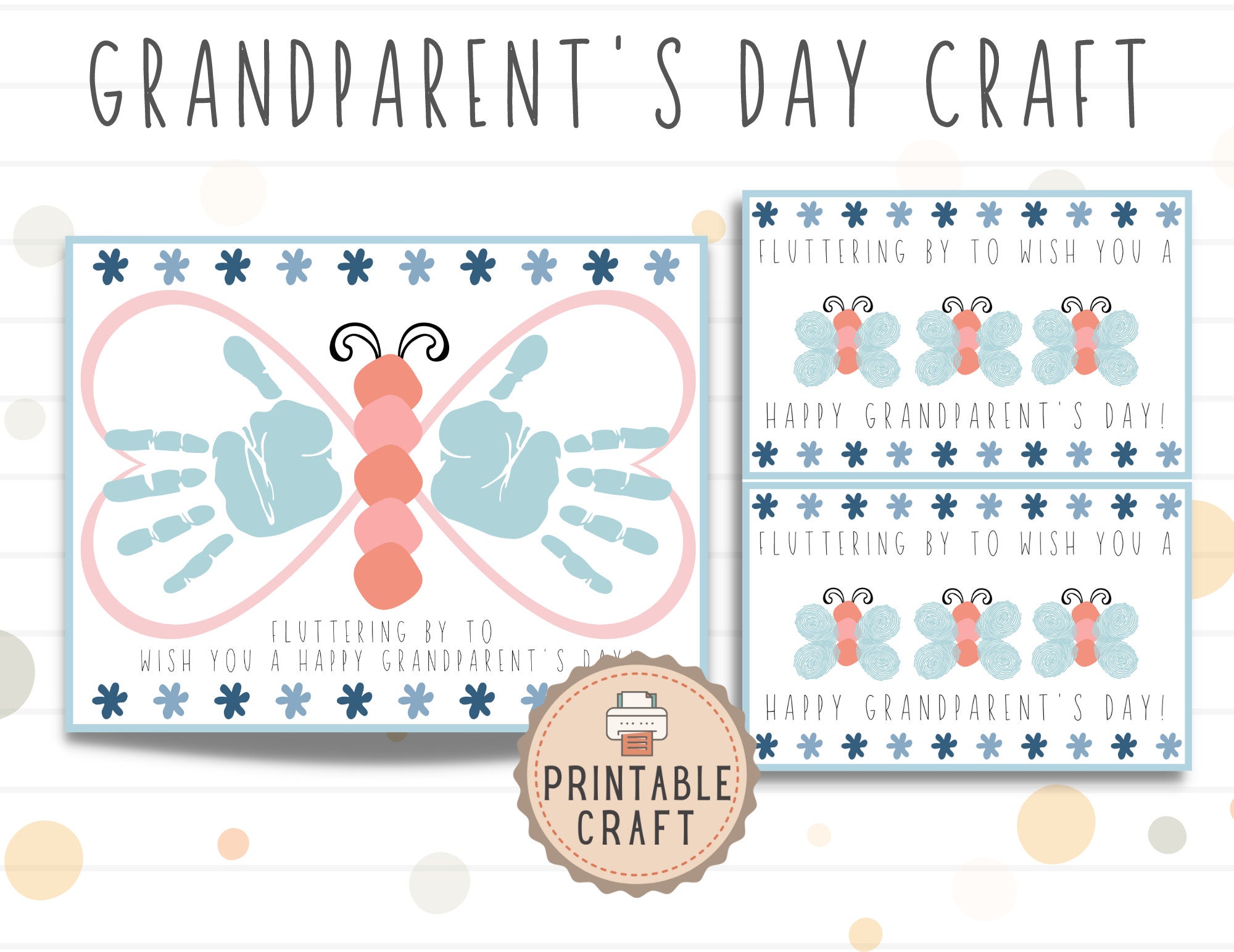 Grandparent's Day Craft Grandparent's Printable Handprint Craft for ...