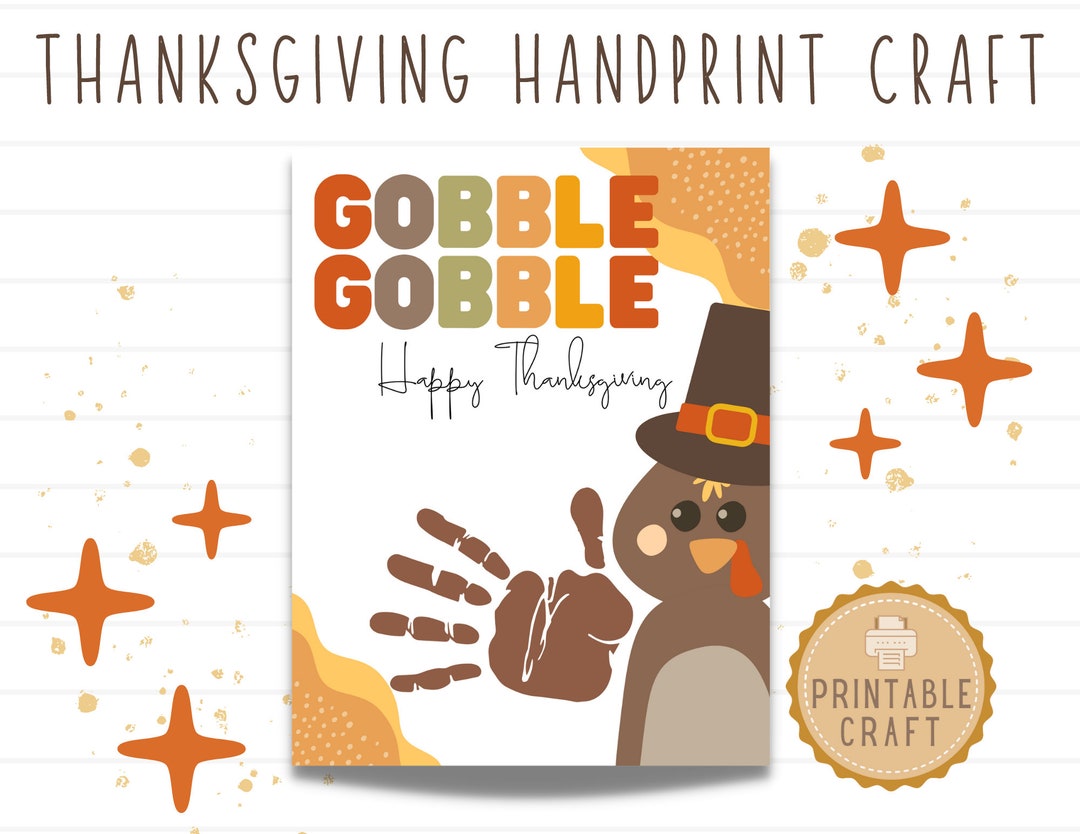 Thanksgiving Handprint Craft Baby Fall Art Preschool Fall Printable ...
