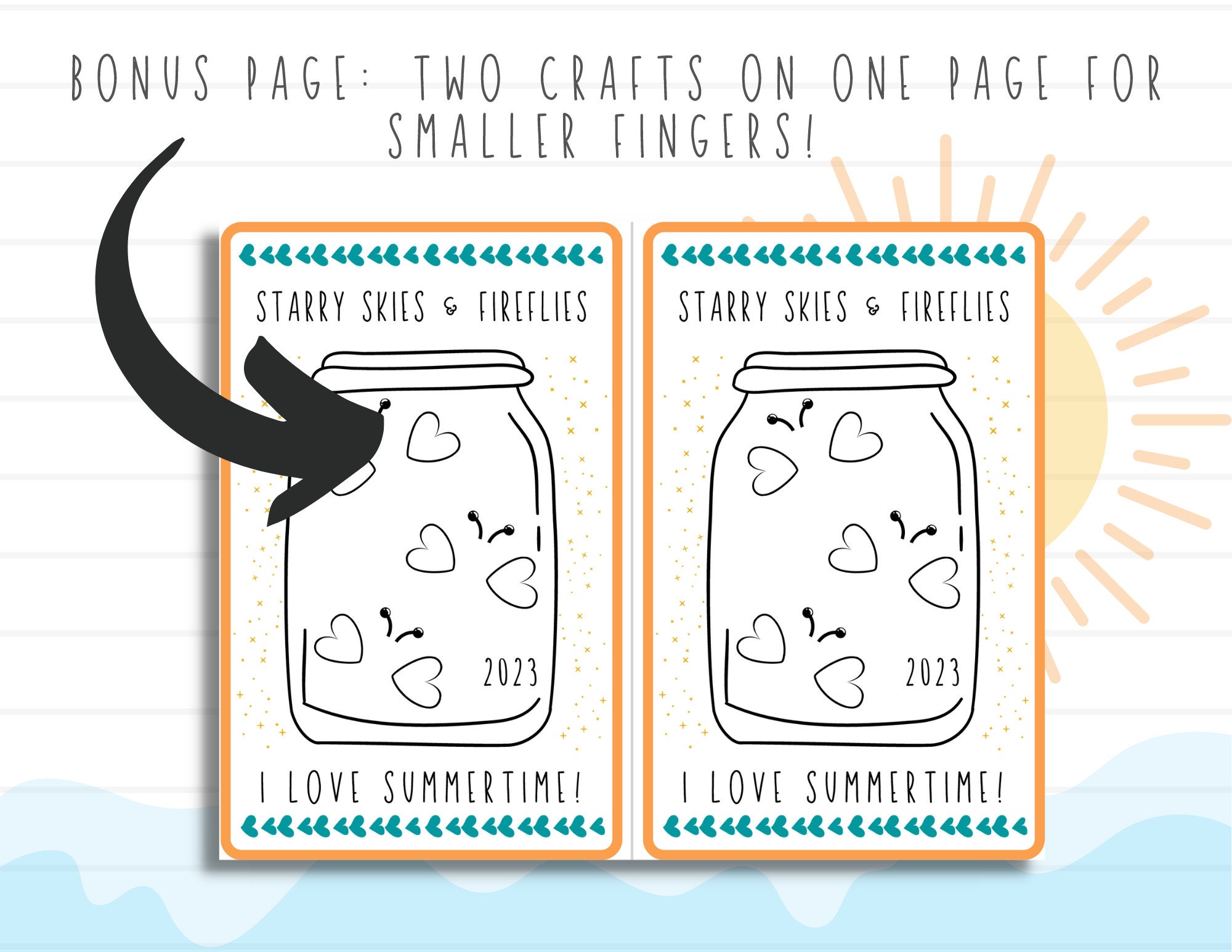 Summer Toddler Craft First Day of Summer Summer Art Summer Printable ...