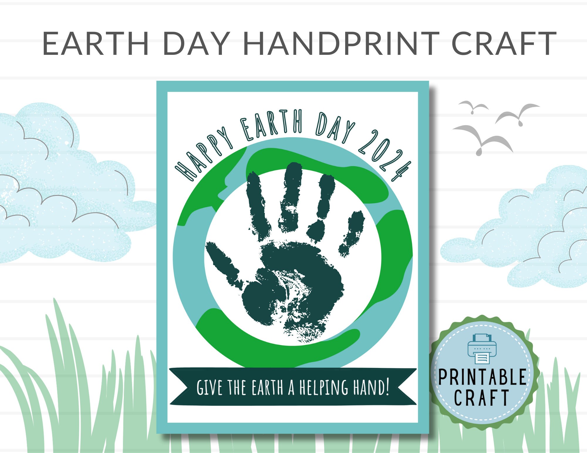 Earth Day Handprint Craft Earth Day Craft Earth Day Art for Kids ...