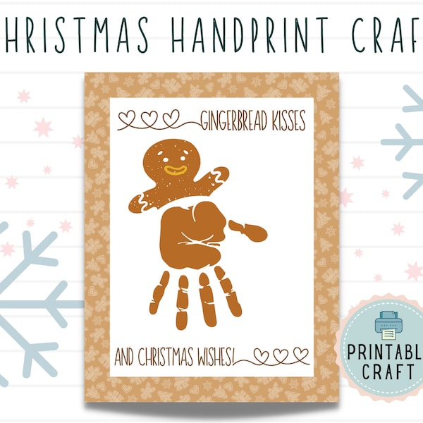 Handprint Gingerbread Man - Etsy