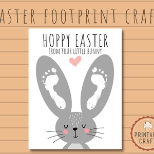 Easter Footprint Craft Handprint Art Toddler Craft | Etsy
