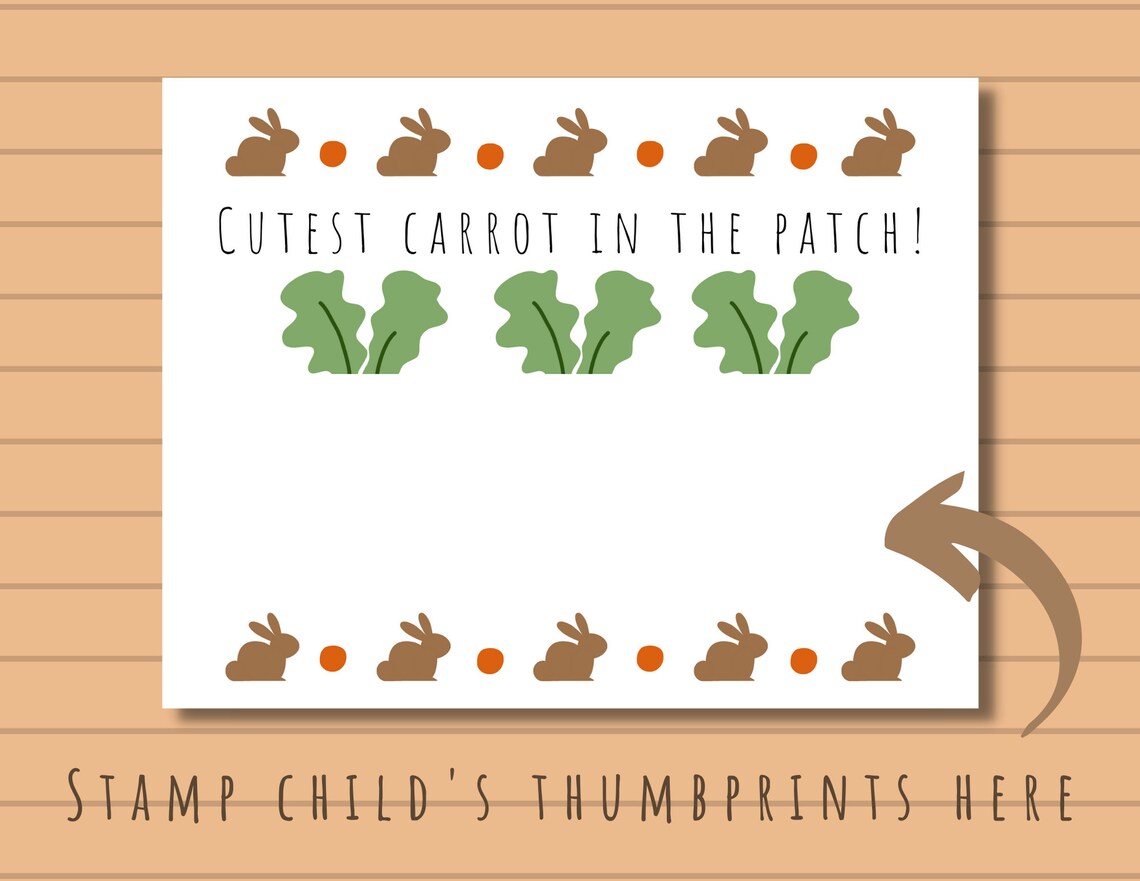 Easter Thumbprint Craft Handprint Art Toddler Craft | Etsy