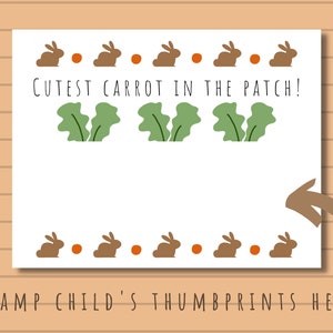 Easter Thumbprint Craft Handprint Art Toddler Craft | Etsy