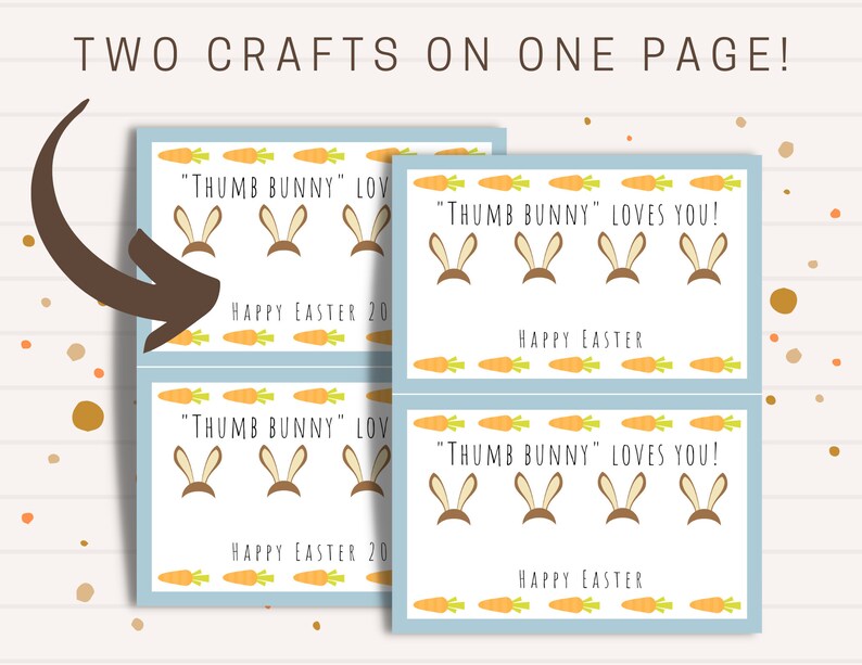 Easter Thumbprint Craft Handprint Art Toddler Craft - Etsy