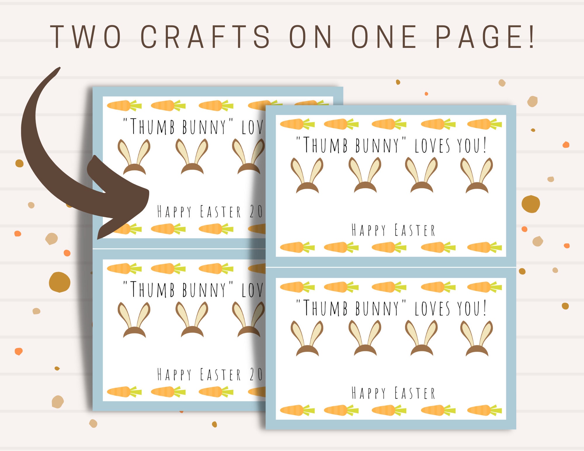 Easter Thumbprint Craft Handprint Art Toddler Craft - Etsy