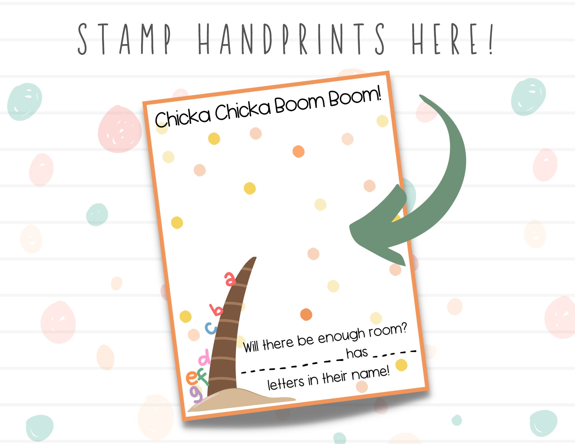 Chicka Chicka Boom Boom Craft First Day of School Activity Alphabet ...