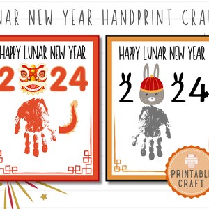 Lunar New Year Handprint Craft Lunar New Year 2024 Year of the Dragon ...