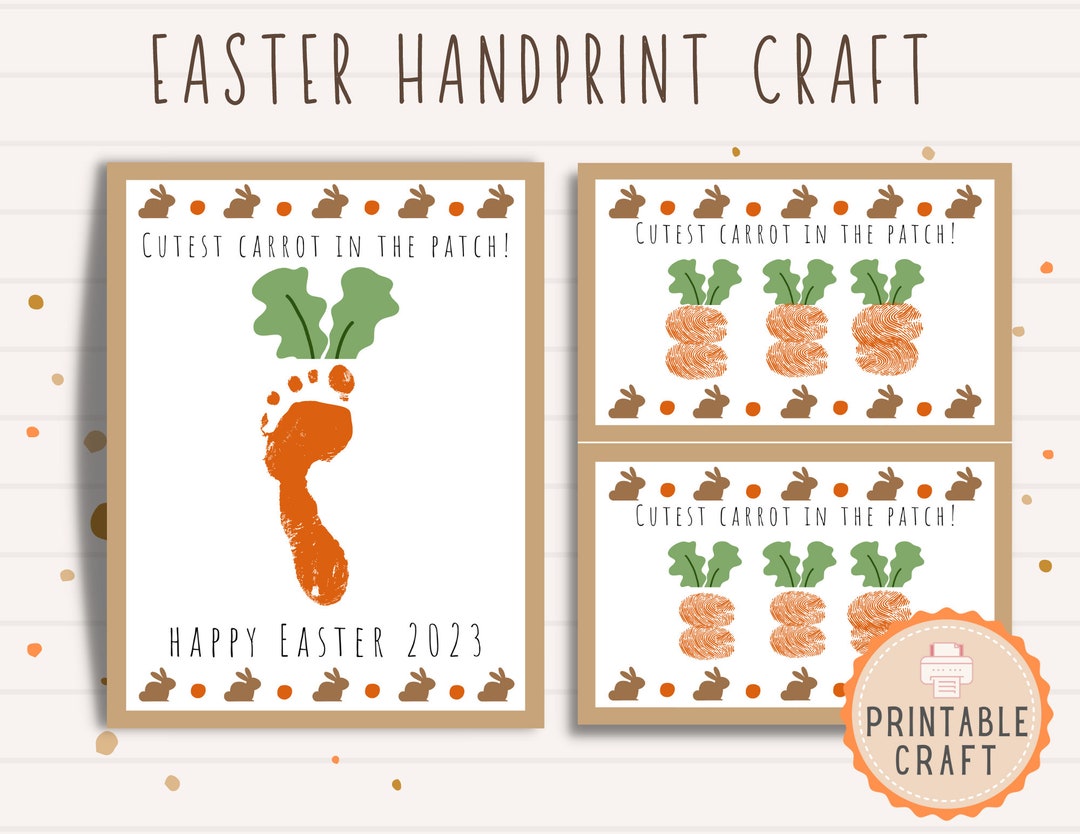 Easter Thumbprint Craft Handprint Art Toddler Craft Easter Kids Craft ...