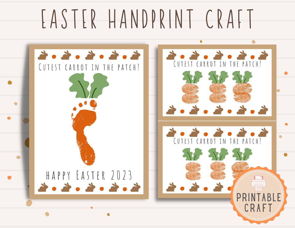 Easter Thumbprint Craft Handprint Art Toddler Craft Easter Kids Craft ...