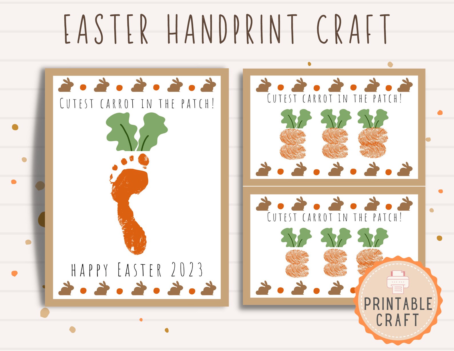 Easter Thumbprint Craft Handprint Art Toddler Craft Easter Kids Craft ...