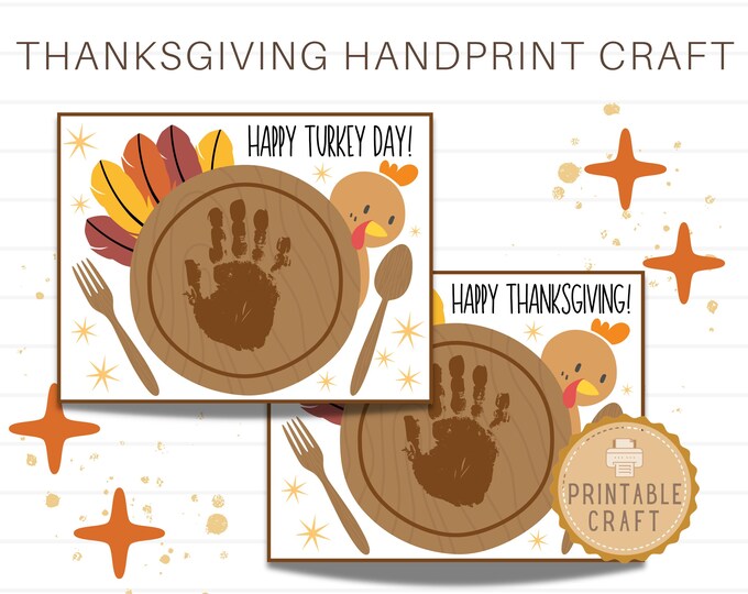 Thanksgiving Handprint Craft | Baby Fall Art | Preschool Fall Printable ...