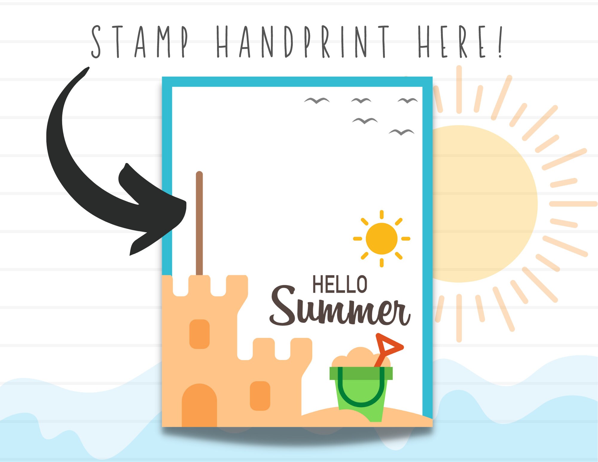 Summer Toddler Craft First Day of Summer Summer Art Summer Printable ...