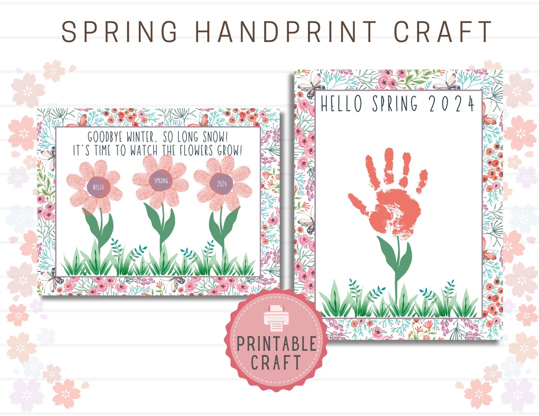 First Day of Spring Craft Spring Handprint Art Toddler Spring Crafts ...