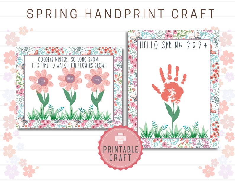 First Day of Spring Craft Spring Handprint Art Toddler Spring Crafts ...