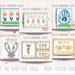 Easter Thumbprint Craft Handprint Art Toddler Craft - Etsy