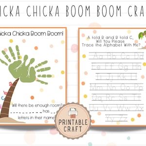 Chicka Chicka Boom Boom Craft First Day of School Activity Alphabet ...