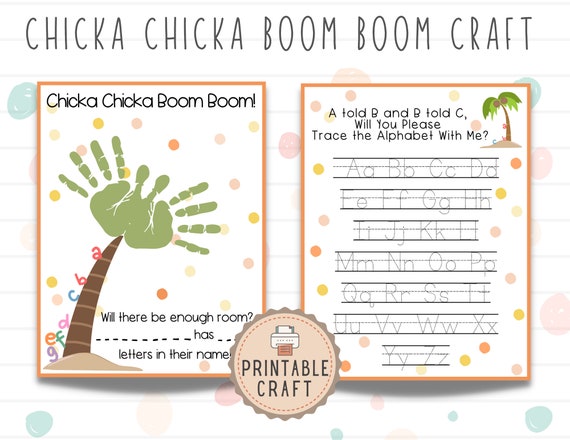 Chicka Chicka Boom Boom Craft First Day of School Activity - Etsy