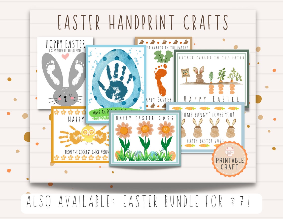 Easter Thumbprint Craft Handprint Art Toddler Craft Easter Kids Craft ...