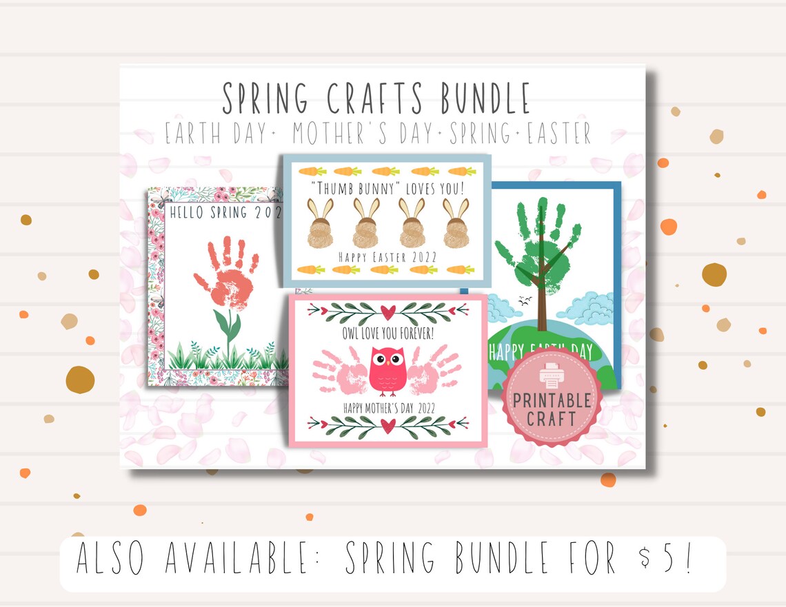 Easter Thumbprint Craft Handprint Art Toddler Craft - Etsy