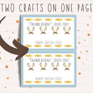 Easter Thumbprint Craft Handprint Art Toddler Craft | Etsy