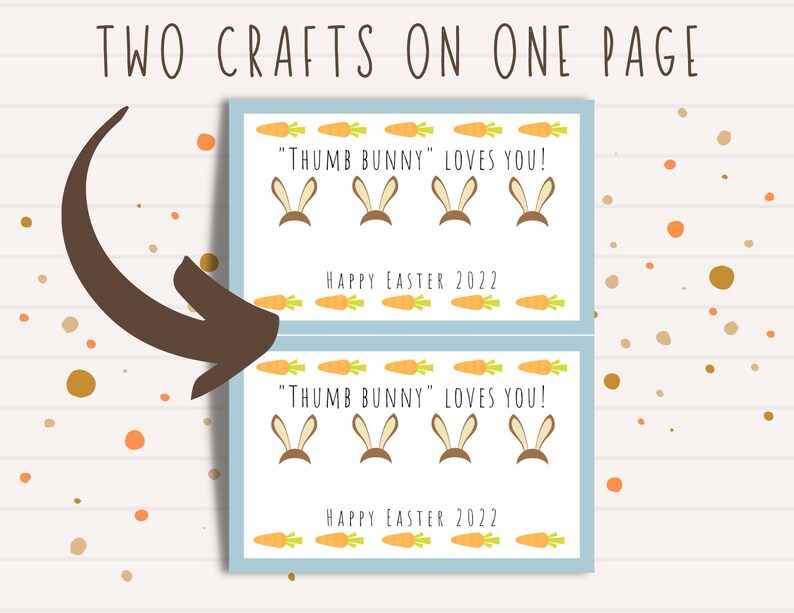 Easter Thumbprint Craft Handprint Art Toddler Craft | Etsy