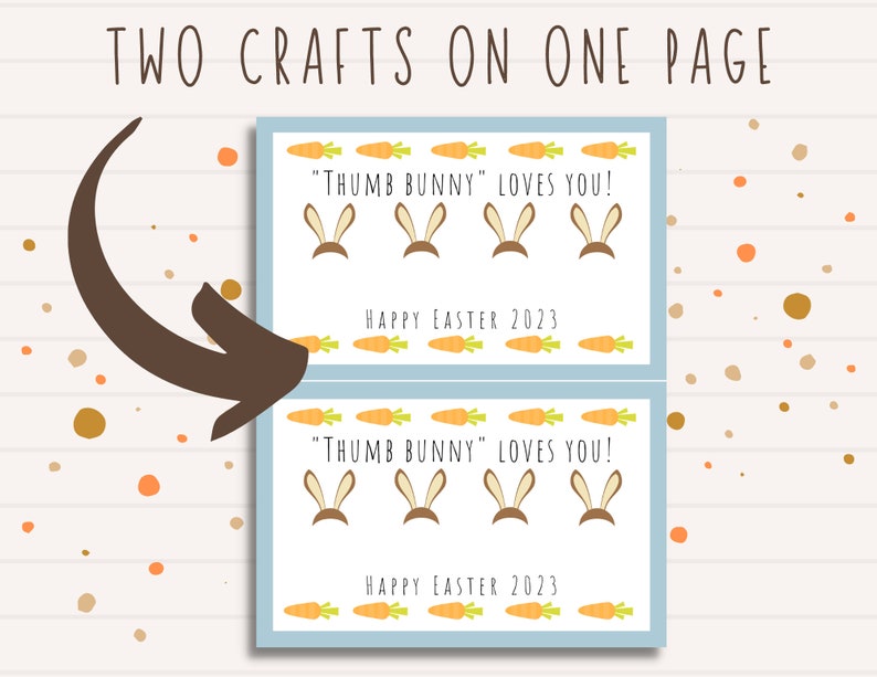 Easter Thumbprint Craft Handprint Art Toddler Craft - Etsy