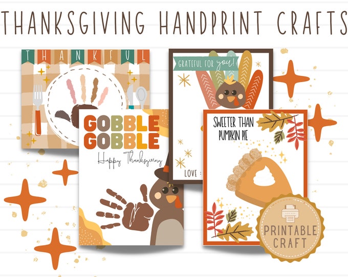 Thanksgiving Handprint Craft | Baby Fall Art | Preschool Fall Printable ...