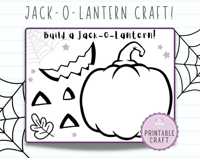 Jack-o-lantern Printable Craft | Halloween Craft | Toddler Halloween ...
