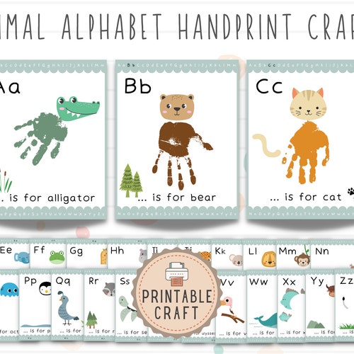 Alphabet Craft Printable Learning Letters - Etsy