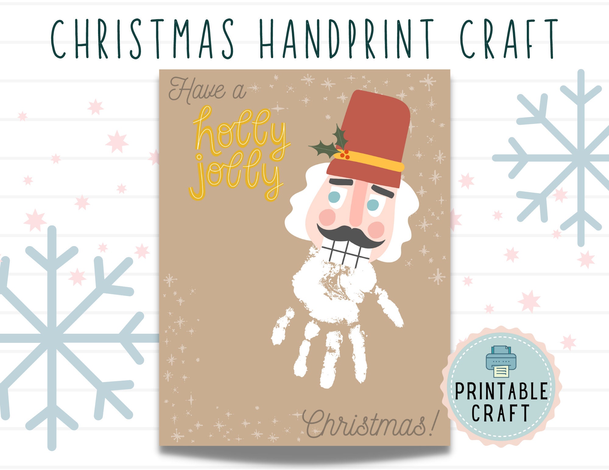Christmas Handprint Craft Nutcracker Handprint Craft Toddler Christmas ...