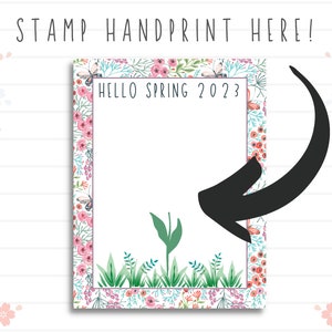 First Day of Spring Craft Spring Handprint Art Toddler - Etsy