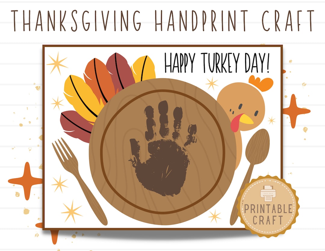 Thanksgiving Handprint Craft Baby Fall Art Preschool Fall Printable ...