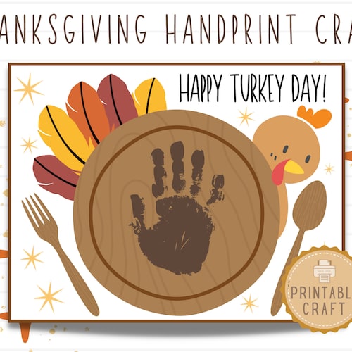 Thanksgiving Handprint Craft Baby Fall Art Preschool Fall - Etsy