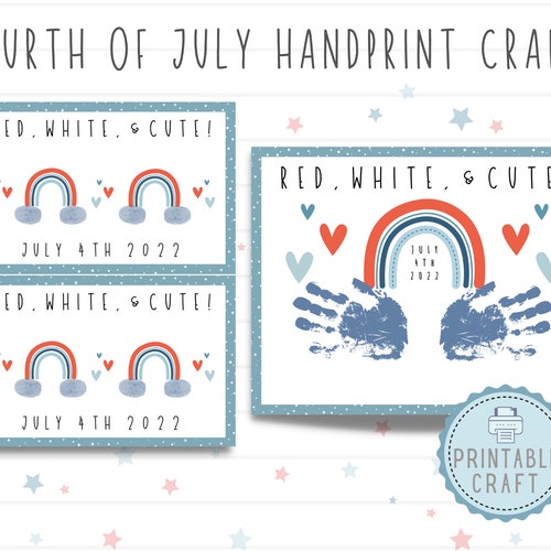 Fourth of July Craft 4th of July Handprint Toddler Craft - Etsy