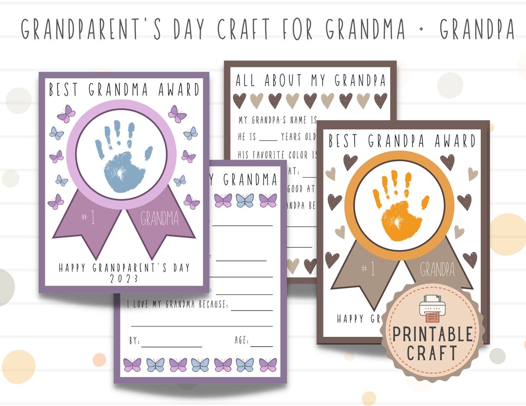 Grandparents Day Craft for Grandma and Grandpa, Handmade Craft for ...