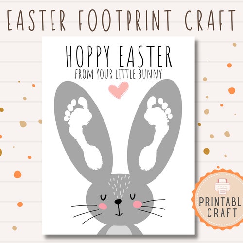 Easter Thumbprint Craft Handprint Art Toddler Craft - Etsy