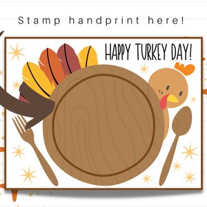 Thanksgiving Handprint Craft Baby Fall Art Preschool Fall Printable ...