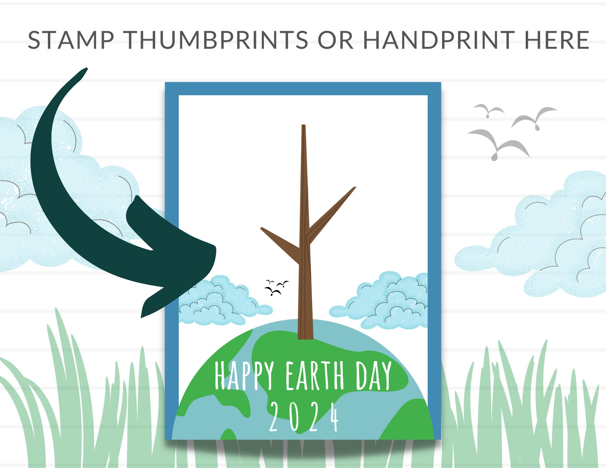 Earth Day Handprint Craft Earth Day Craft Earth Day Art for Kids ...