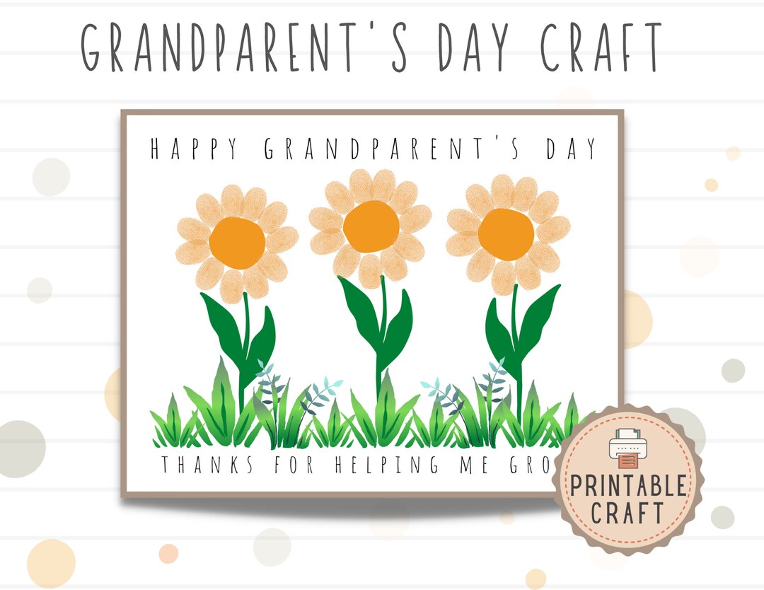 Grandparents Day Craft Grandparents Printable Handprint Craft for ...