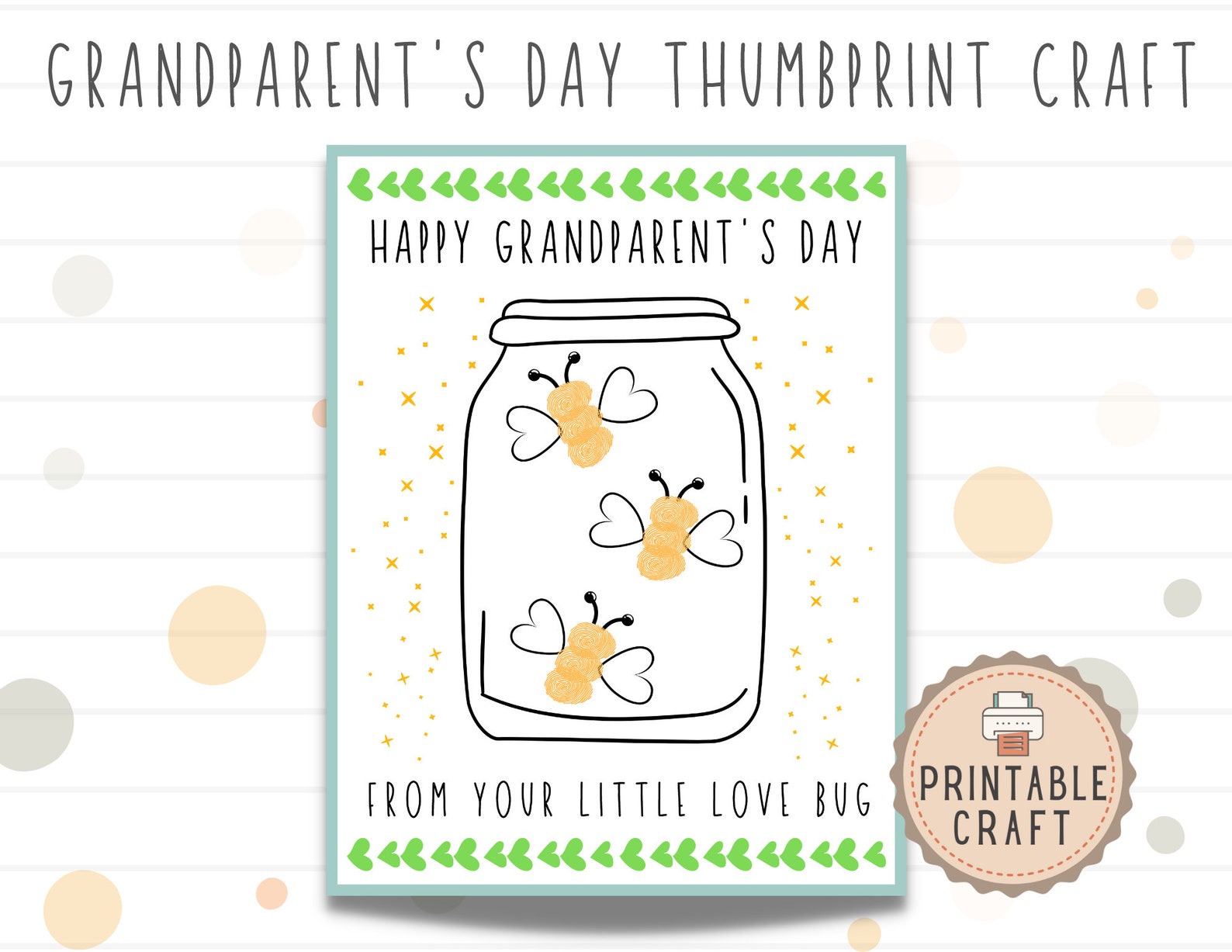 Grandparents Day Craft Grandparents Printable Handprint - Etsy