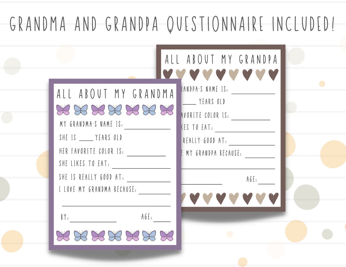 Grandparents Day Craft for Grandma and Grandpa, Handmade Craft for ...