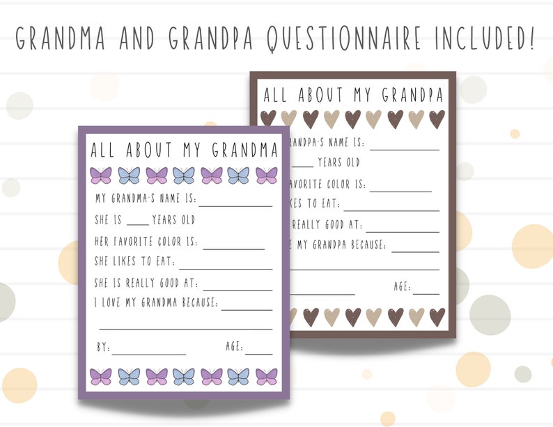 Grandparents Day Craft for Grandma and Grandpa, Handmade Craft for ...