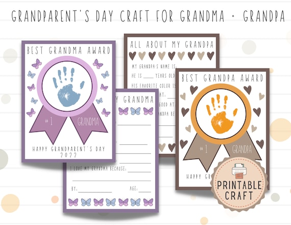 Grandparents Day Craft for Grandma and Grandpa Handmade Craft - Etsy