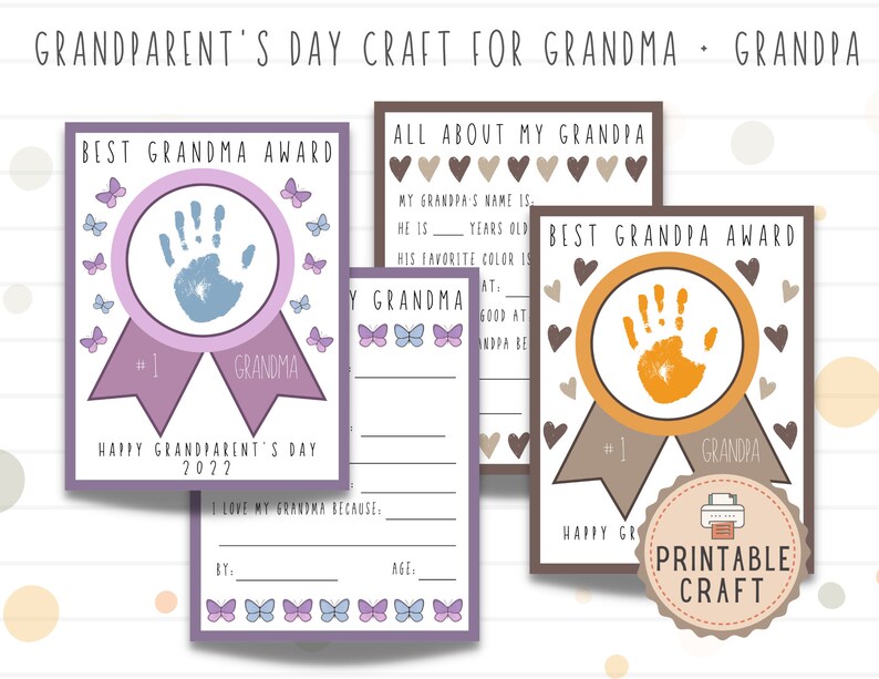 Grandparents Day Craft for Grandma and Grandpa Handmade Craft - Etsy