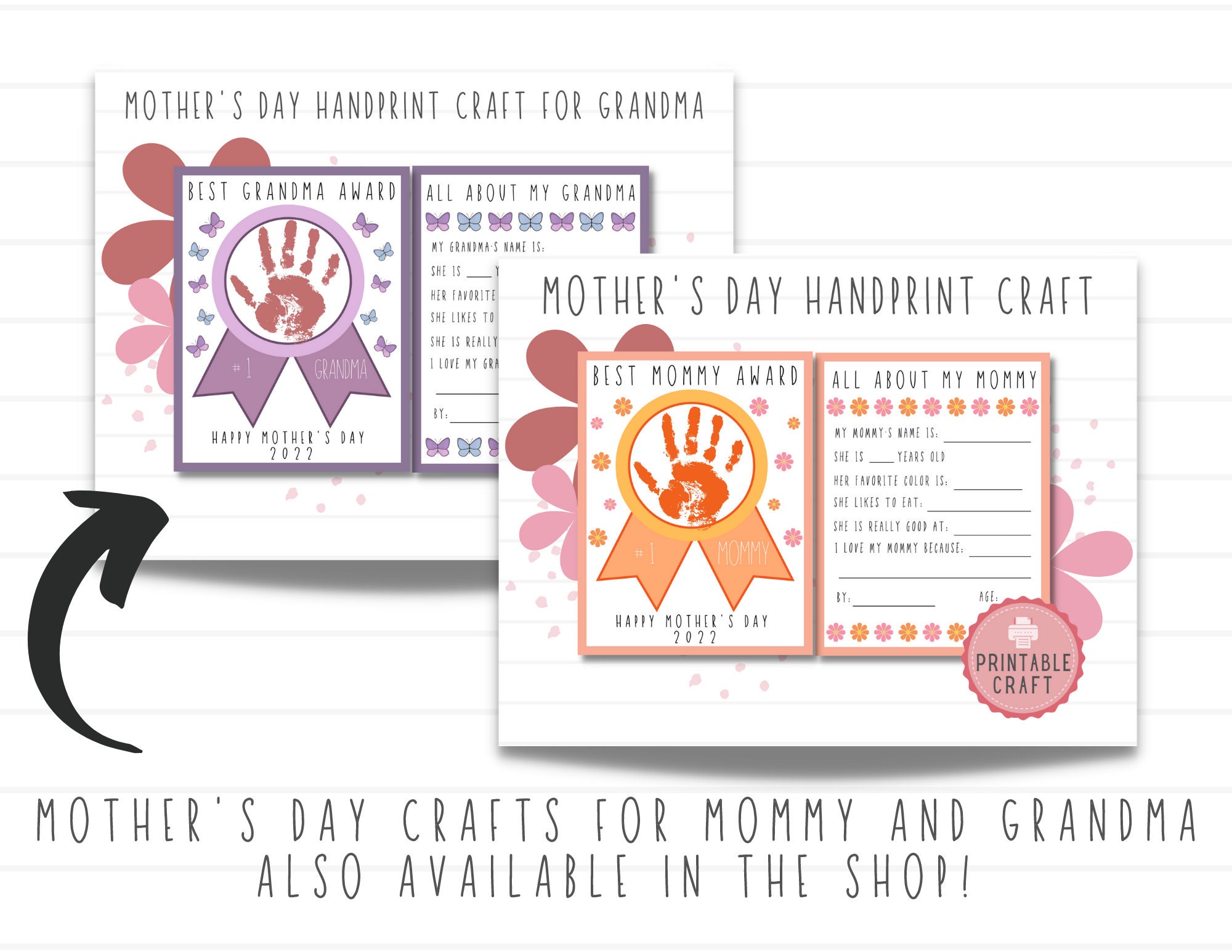 Father's Day Craft for Grandpa Handprint Craft Toddler Father's Day ...